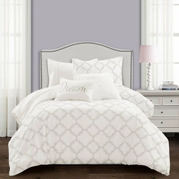 Lush Decor | Bedding | Fullqueen 7pc Pintuck Caroline Gro Comforter Set ...